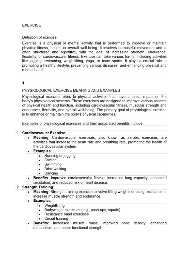 Exercise | Download Free PDF | Physical Fitness | Strength Training