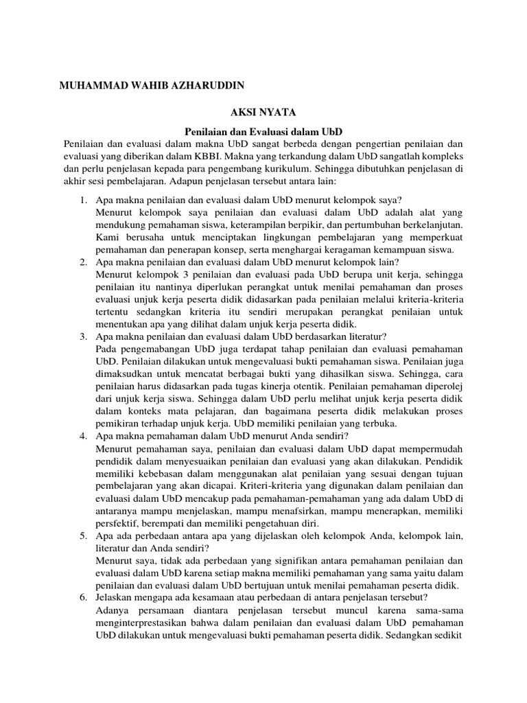 PPG-M Wahib A-Topik-4-Aksi-Nyata | PDF | Karier & Perkembangan | Ilmu Sosial