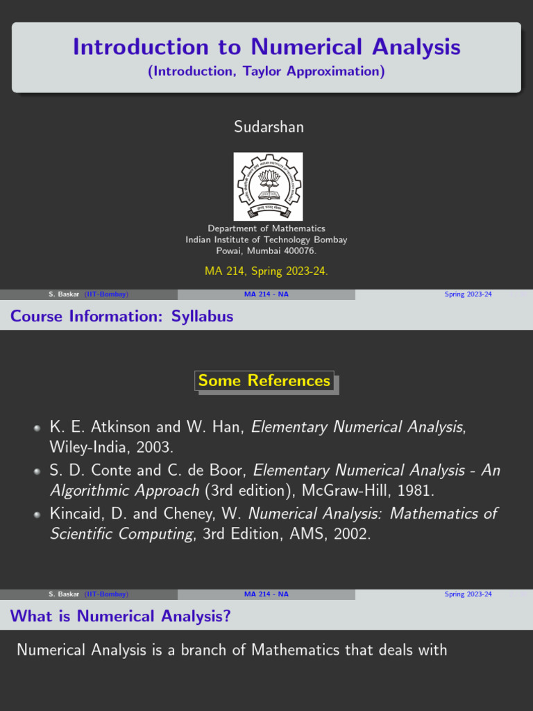 MA_214_Lecture_1 | PDF | Limit (Mathematics) | Numerical Analysis