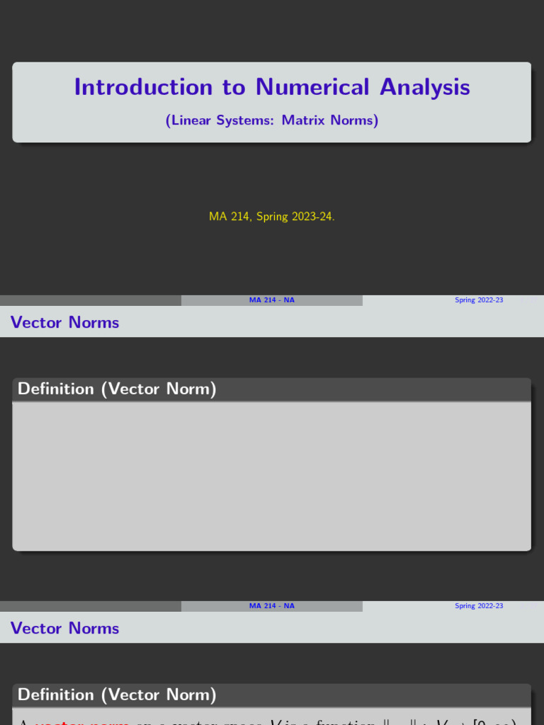 Understanding Vector and Matrix Norms | PDF | Field (Mathematics ...