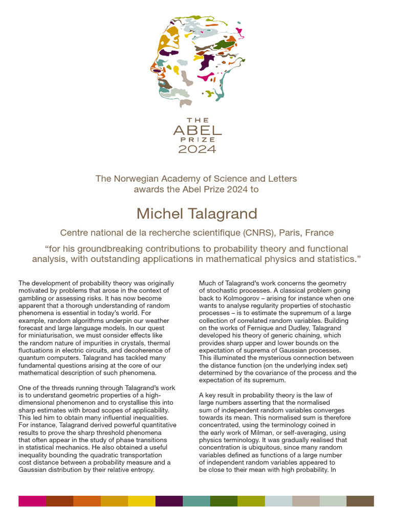 Citation English AbelPrize2024 | PDF | Mathematical Analysis ...