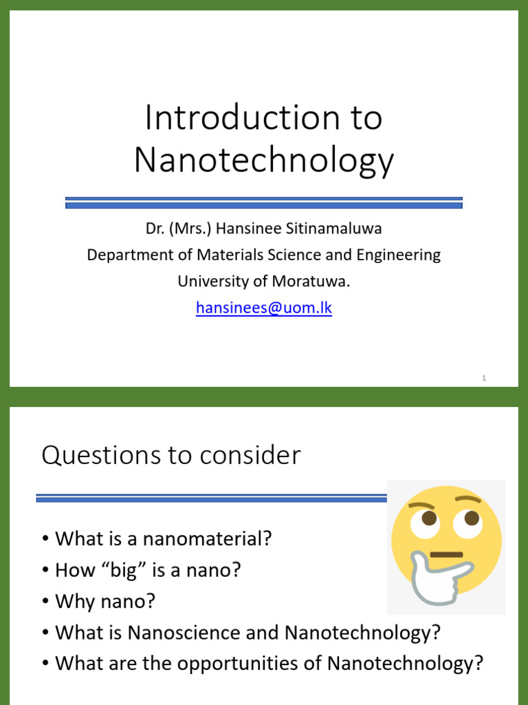 MT1023-Introduction To Nanotechnology | Download Free PDF | Nanotechnology | Nanomaterials