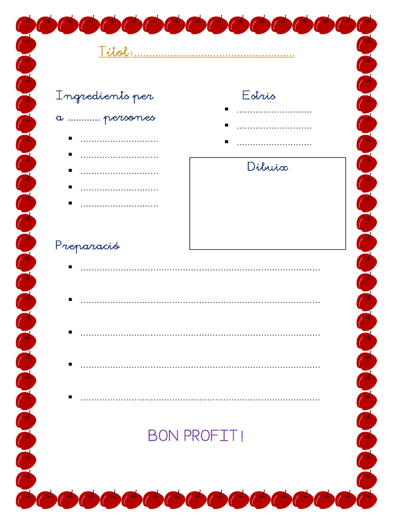 Plantilla Recepta | PDF