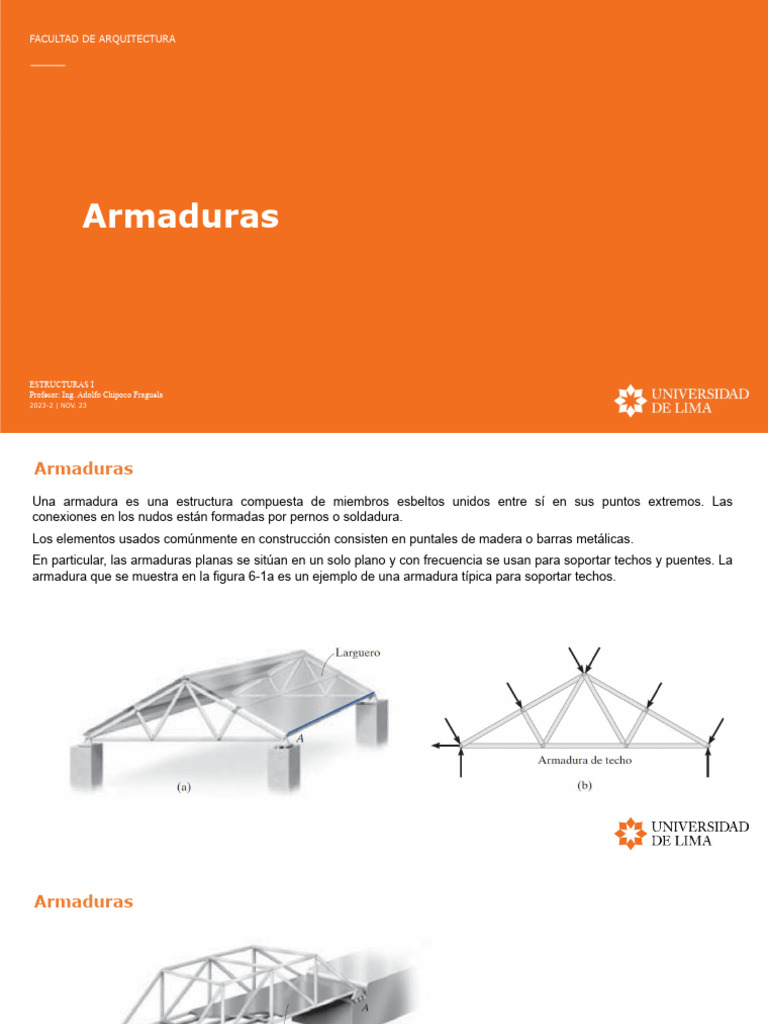 Est1 10 Armaduras(1) | PDF | Braguero | Mecanica clasica