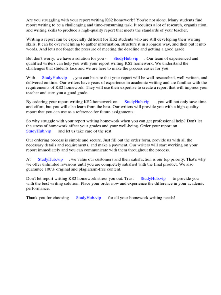 KS2 Report Writing Help & Tips | PDF | Homework | Experience