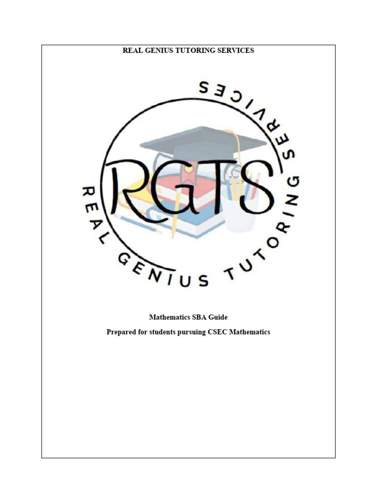 RTGS CSEC Mathematics SBA Guide | PDF | Mathematics | Data