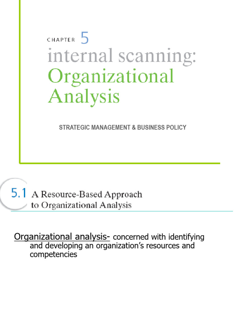 Chapter 03 - Internal Environment Analysis | PDF | Organizational Culture | Strategic Management