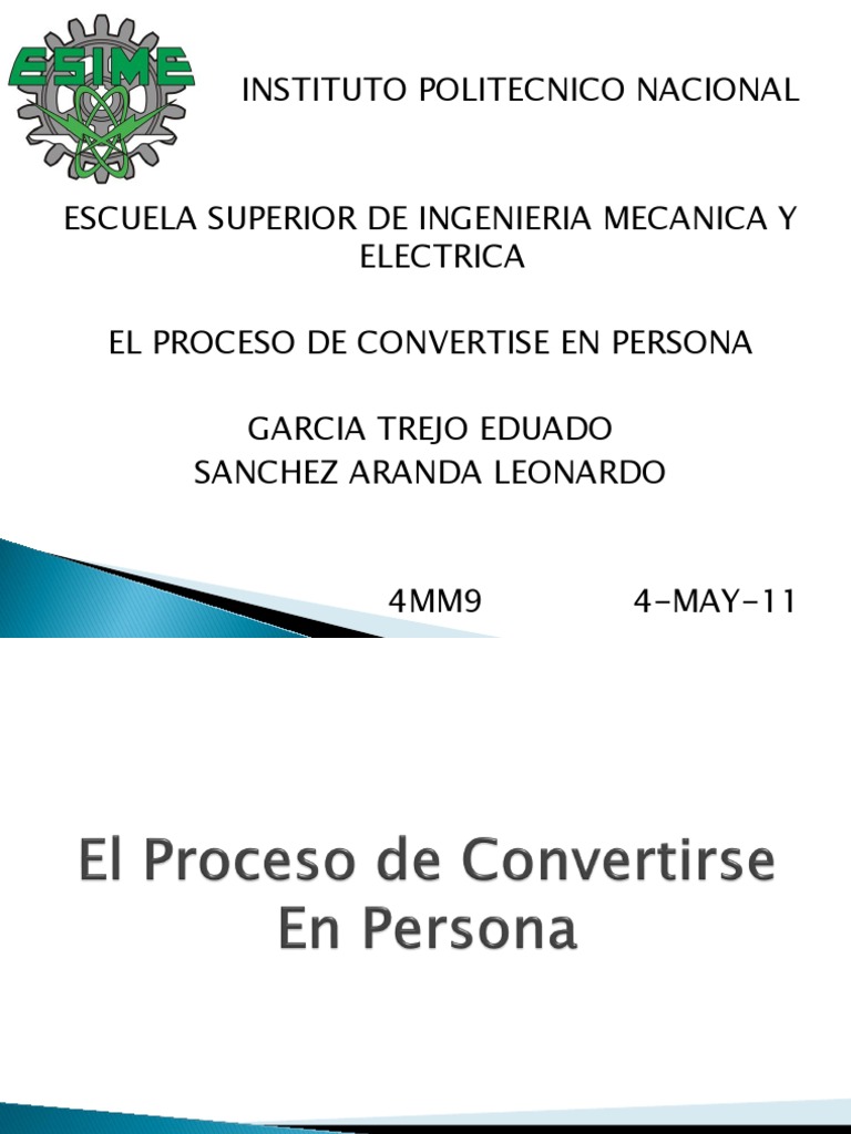 El Proceso de Convertirse en Persona Junto | PDF