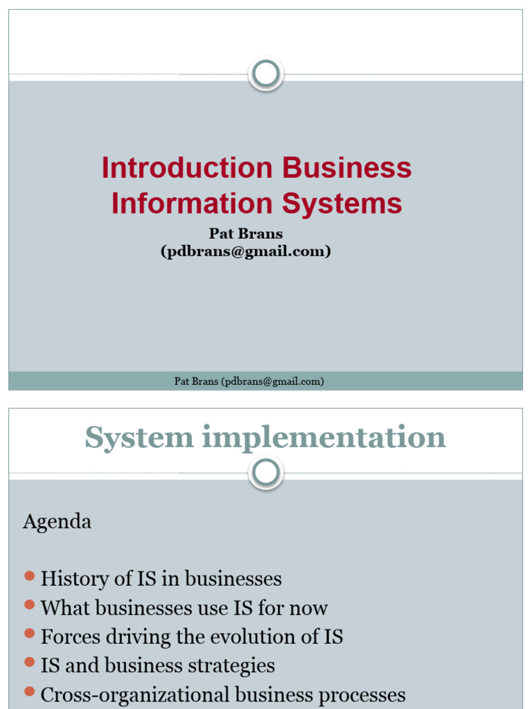 Lecture 1 - Introduction Business Information Systems | PDF | Databases ... Lecture 1 - Introduction Business Information Systems | PDF | Databases ...