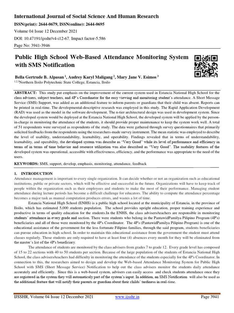 Web-Based School Attendance System | PDF | Software Development Process | Conceptual Model