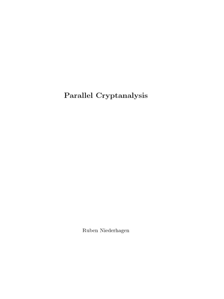 parallel-cryptanalysis | PDF | Central Processing Unit | Multi Core Processor
