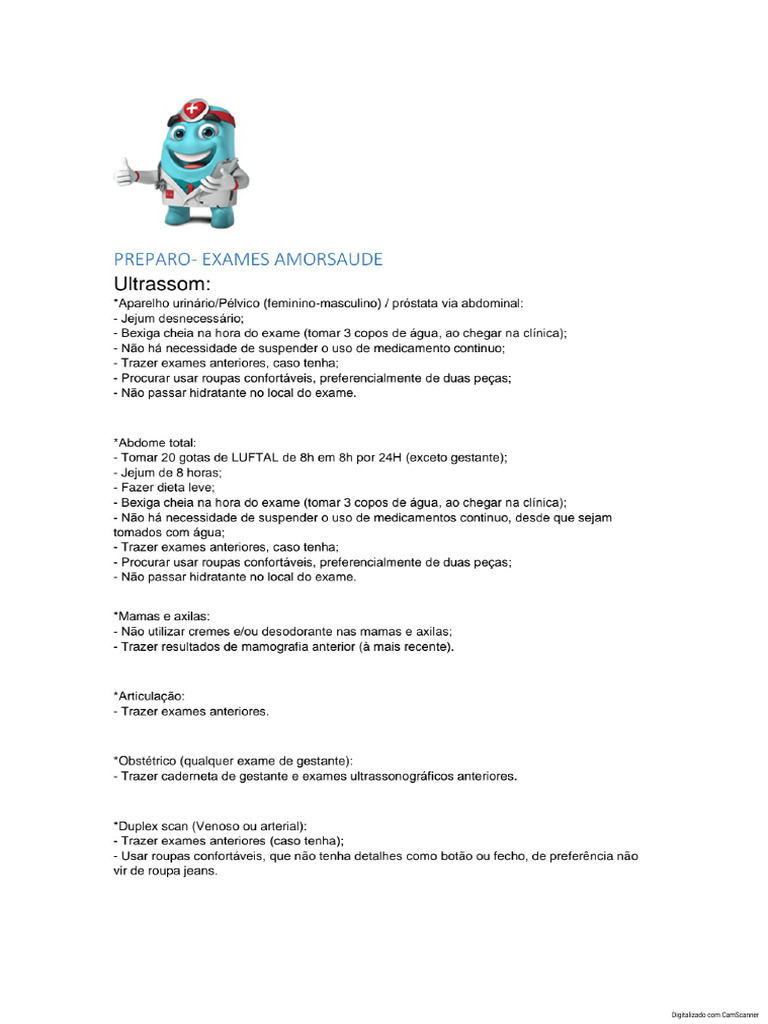 PREPARO-exames Atualizado | PDF