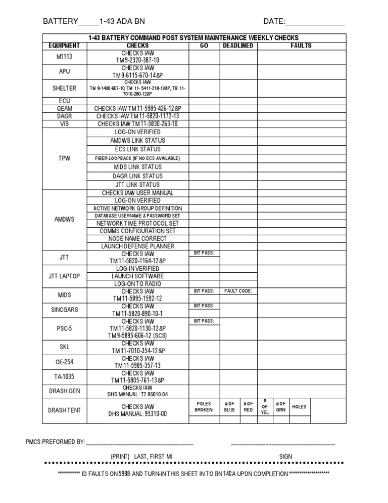 BCP System Checks | PDF