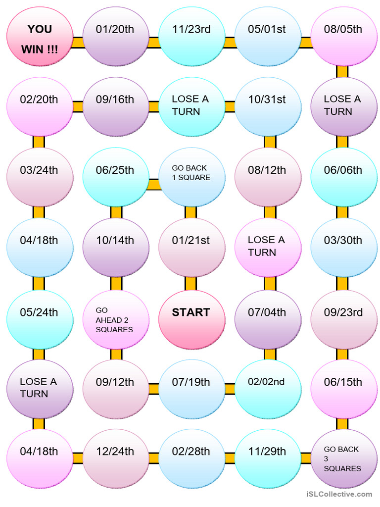 Dates Board Game | PDF