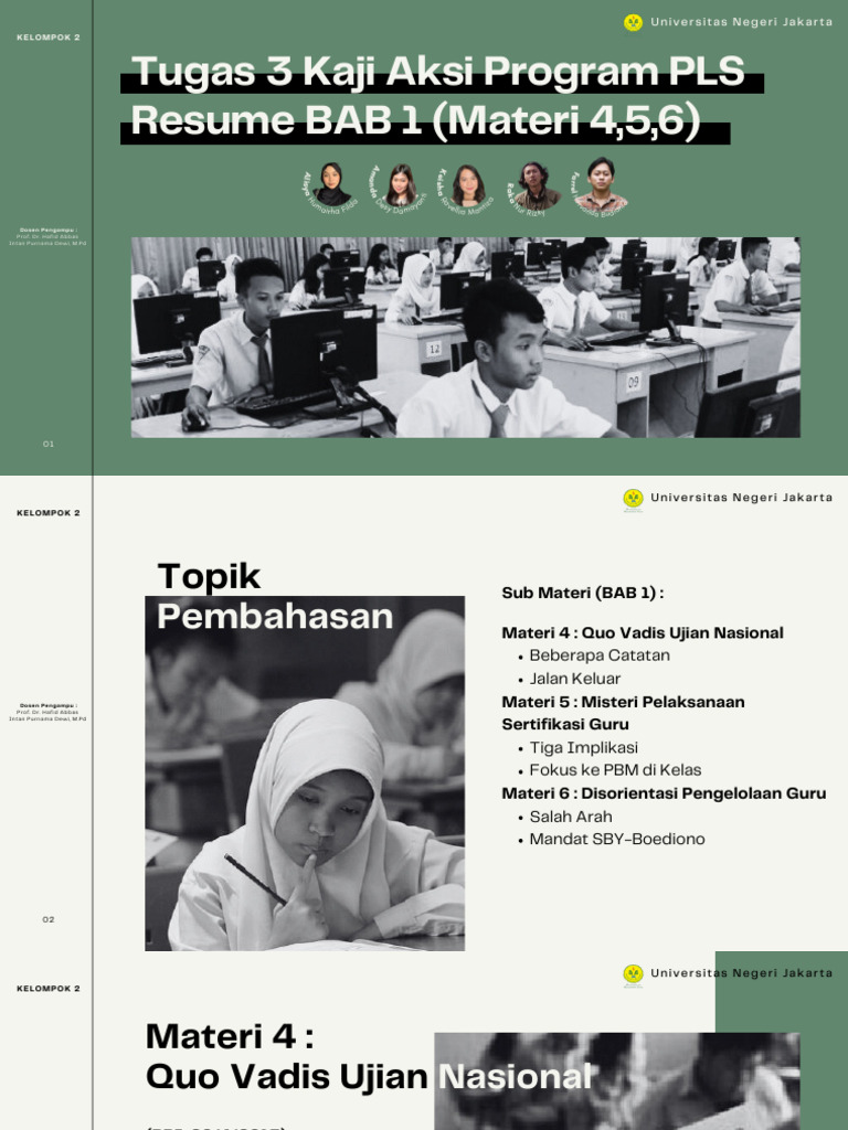 Tugas 3 Kaji Aksi Program PLS Resume BAB 1 (Materi 4,5,6) | PDF