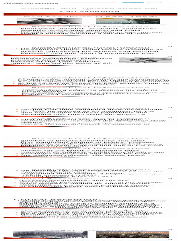 Carl Sandburg's Chicago Poem Analysis | PDF