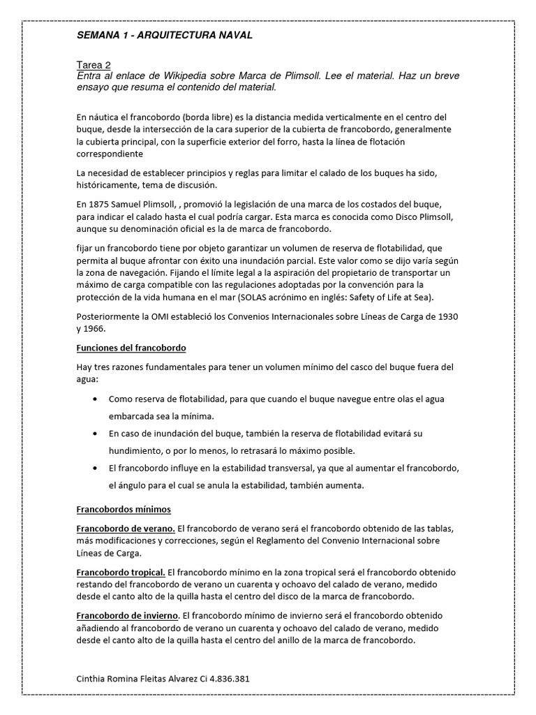 Marca de Plimsoll - Cinthia Fleitas | PDF | Construcción naval ...