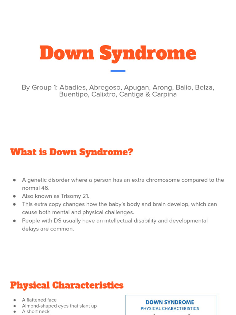 Down Syndrome | PDF | Human Tooth | Down Syndrome