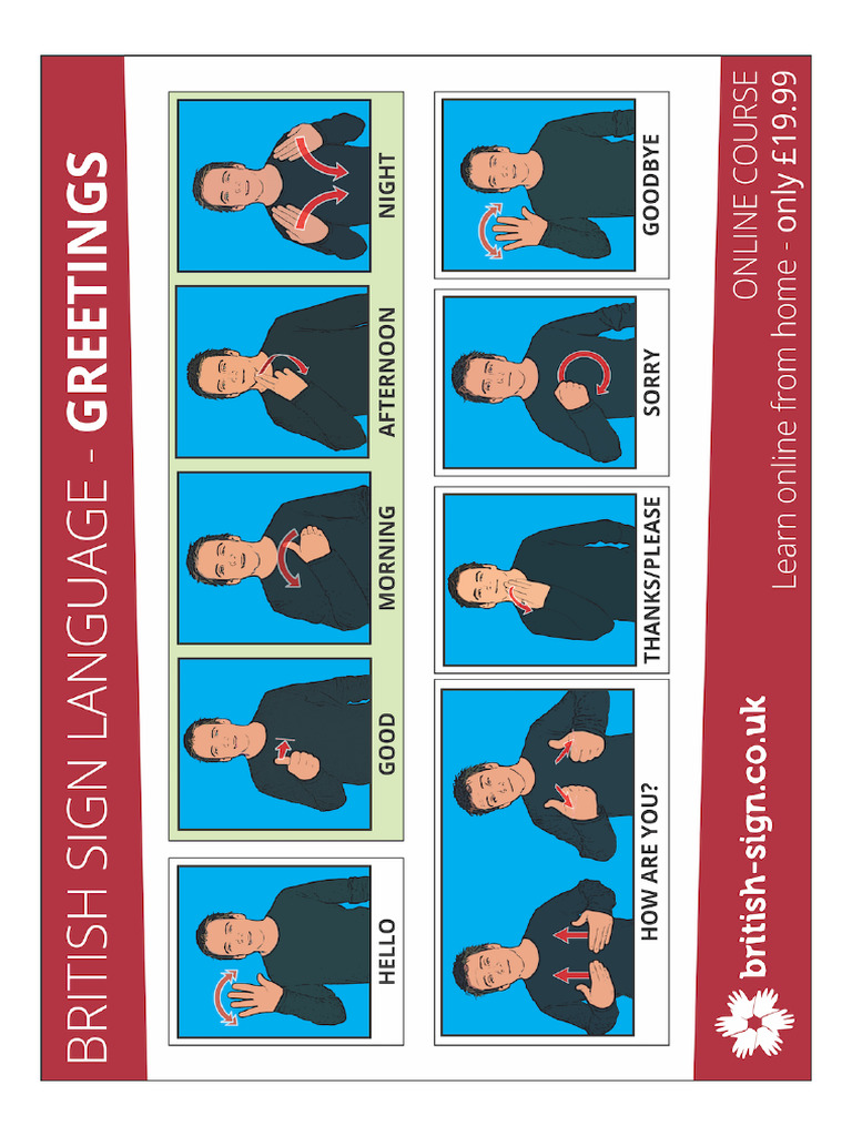 Greetings-Signs-British-Sign-Language | PDF