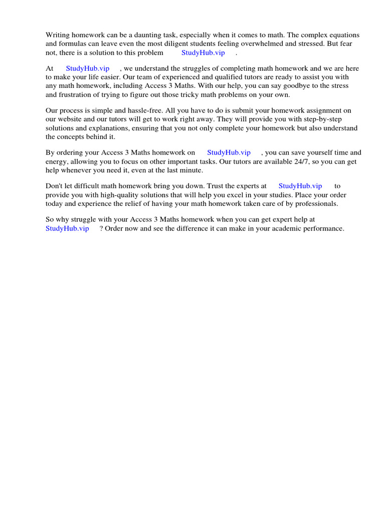 Access 3 Maths Homework Pdf Mathematics Worksheet