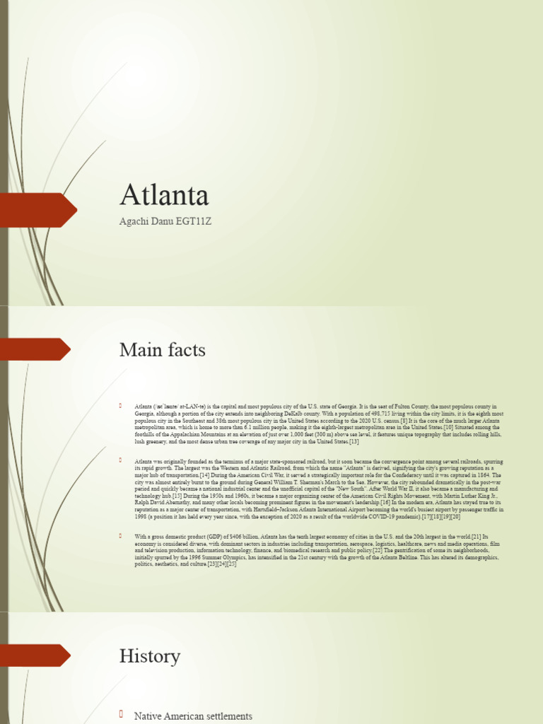 Atlanta | PDF | Atlanta | Economies