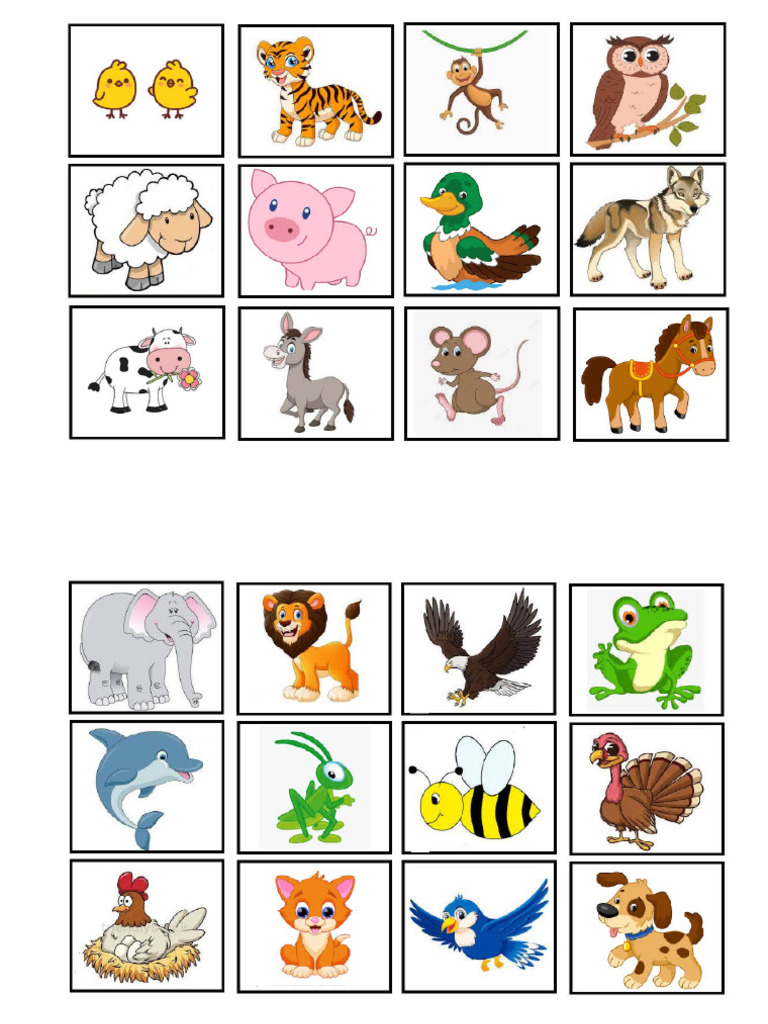Animals Memory Game | PDF