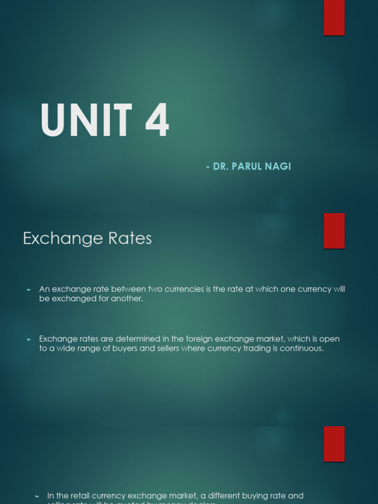 Unit 4 Part - II | Download Free PDF | Exchange Rate | Floating Exchange Rate