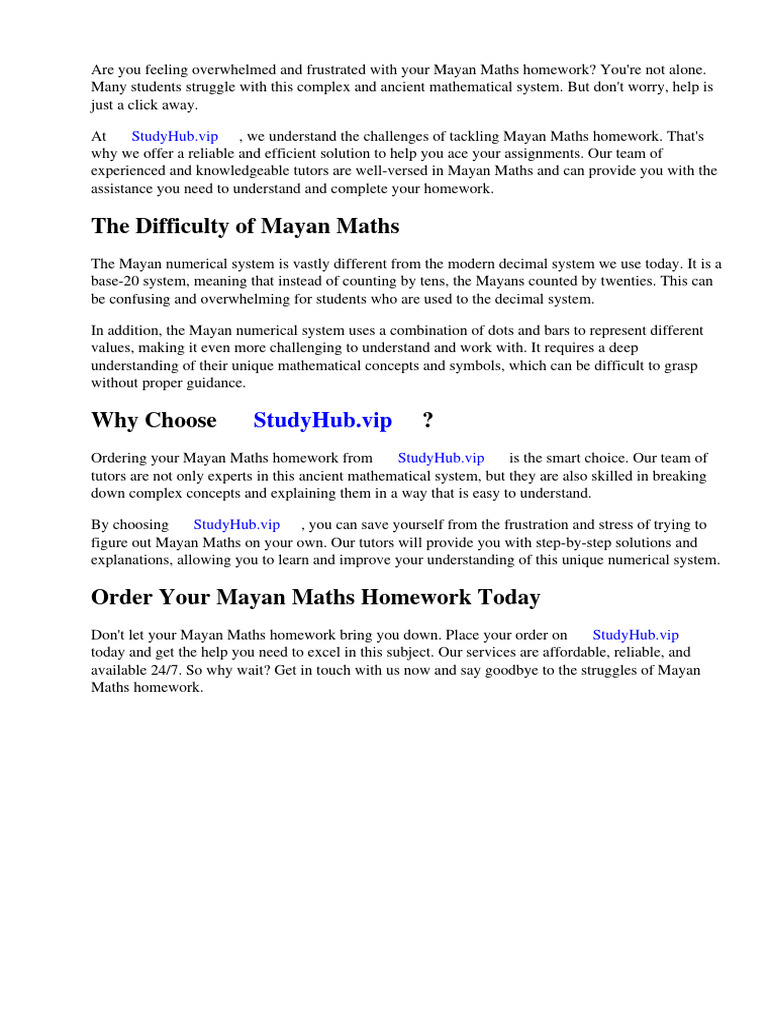 Mayan Maths Homework | PDF | Mathematics | Maya Civilization
