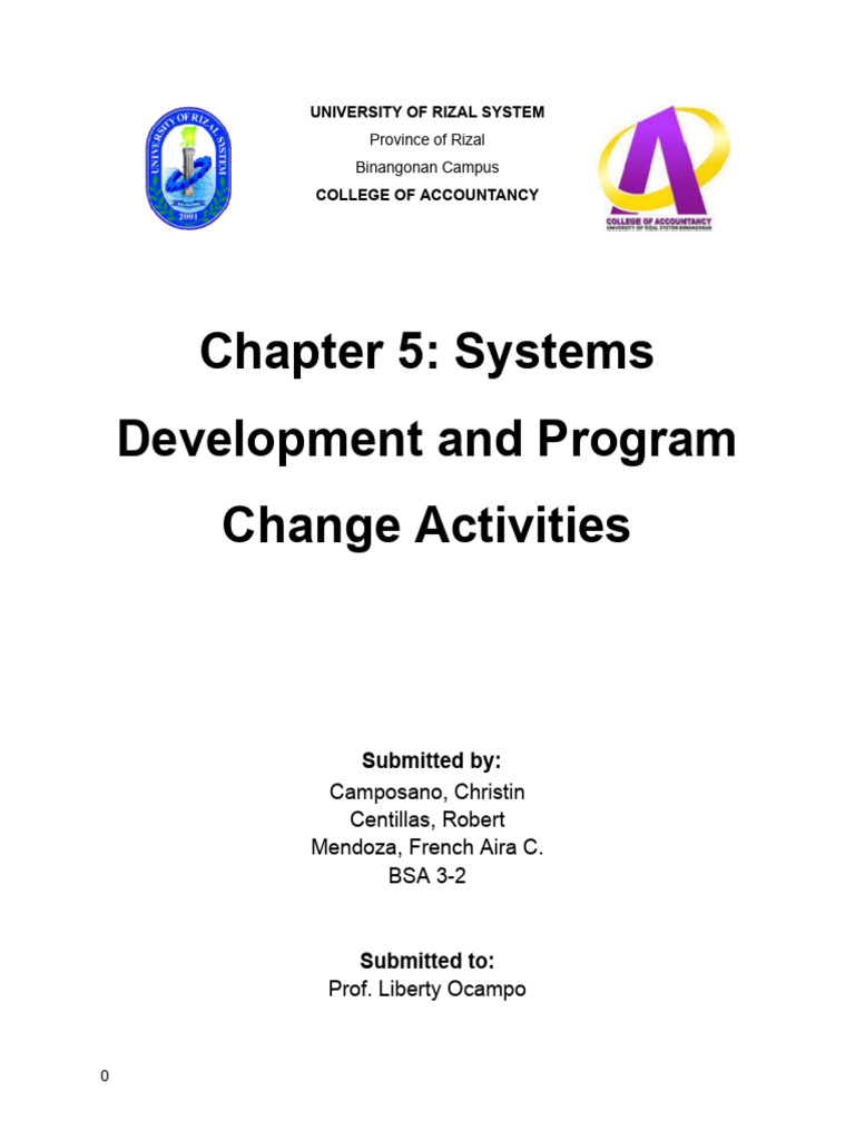 CHAPTER 5-Systems Development and Program Change Activities | PDF | Audit | Computer Programming