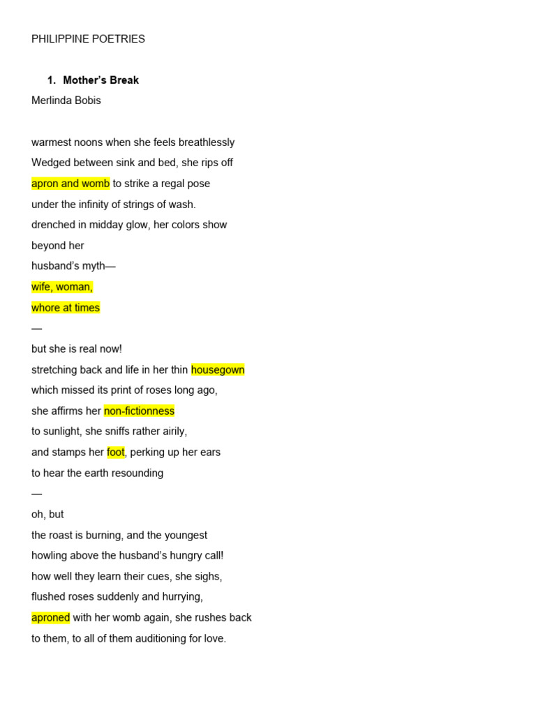 List of Selected Poetries | PDF