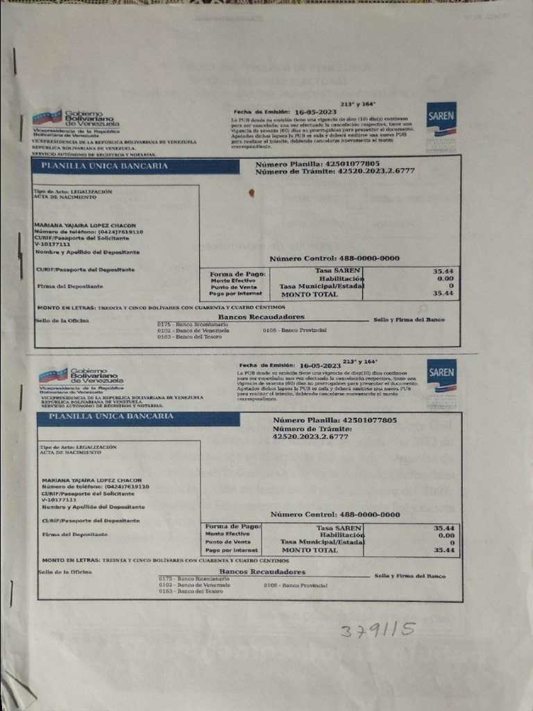 Image - PDF - Acta de Nacimiento Genil | PDF