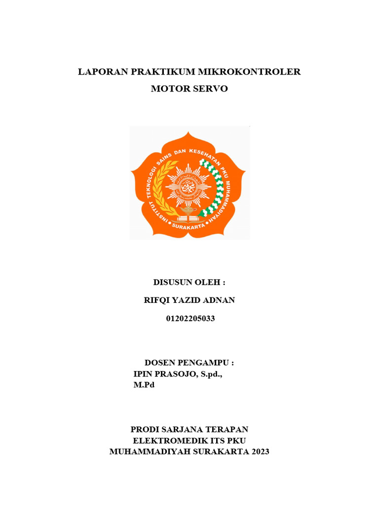 Laporan Praktikum Modul Servo Rifqi Yazid Adnan Pdf 