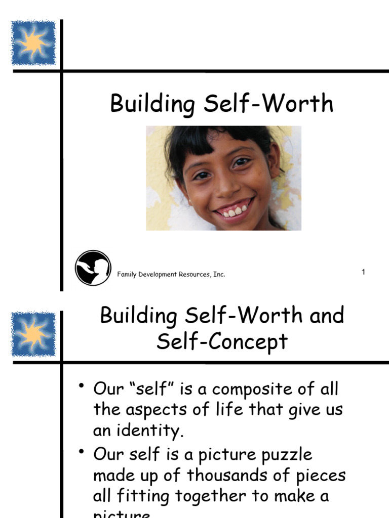 Building Self Worth PowerPoint | PDF | Self Esteem | Self Concept
