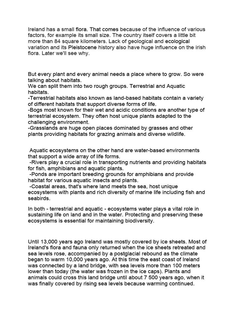 Irish Flora&fauna | PDF | Habitat | Aquatic Ecosystem