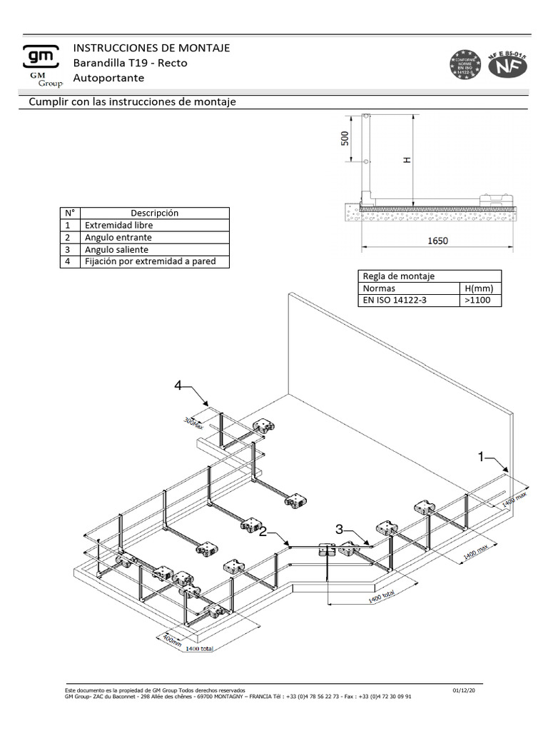 Instrucciones Montaje Barandilla T19 | PDF | Tornillo | Madera