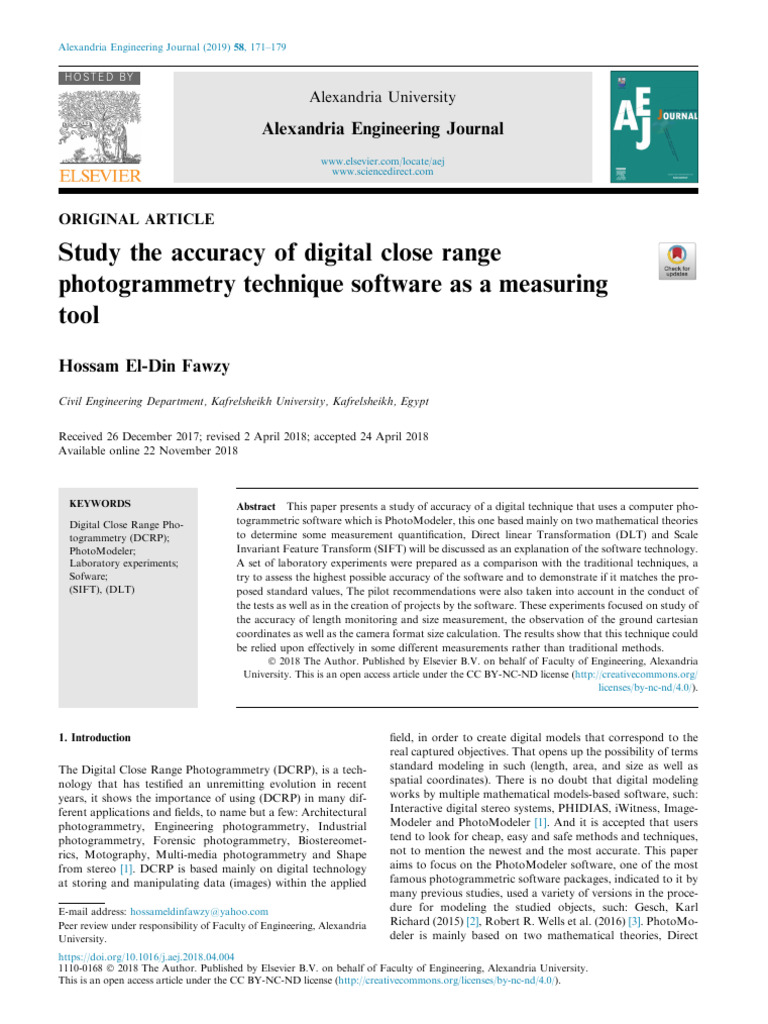 Study The Accuracy of Digital Close Range Photogrammet - 2019 ...