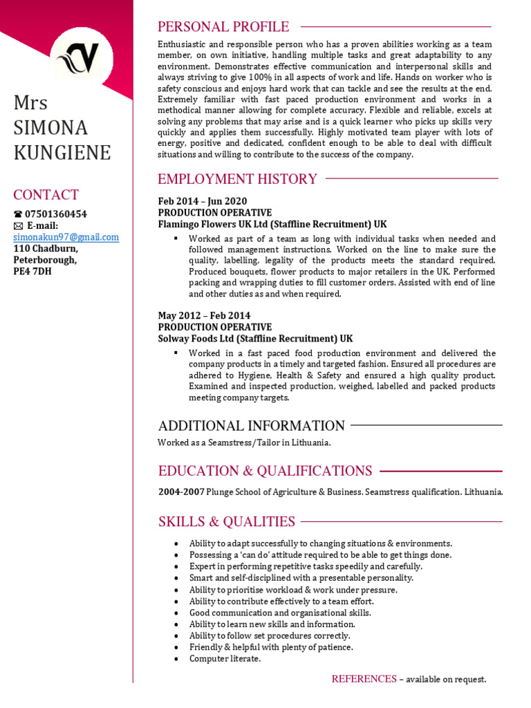 Simona K CV | PDF | Cognitive Science | Cognition