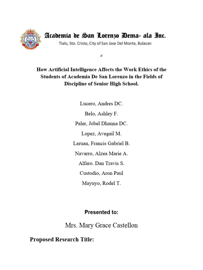 Research-Title-Proposal-Artificial-intelligence-on-Work-Ethic-Group-III ... Research-Title-Proposal-Artificial-intelligence-on-Work-Ethic-Group-III ...