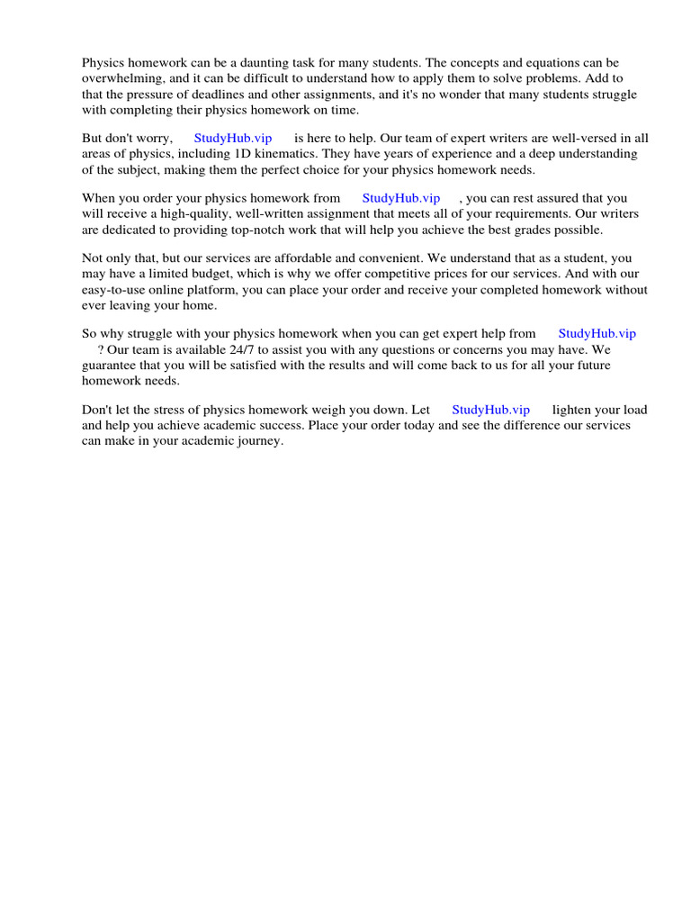 Physics Homework 1d Kinematics | PDF | Physics | Acceleration