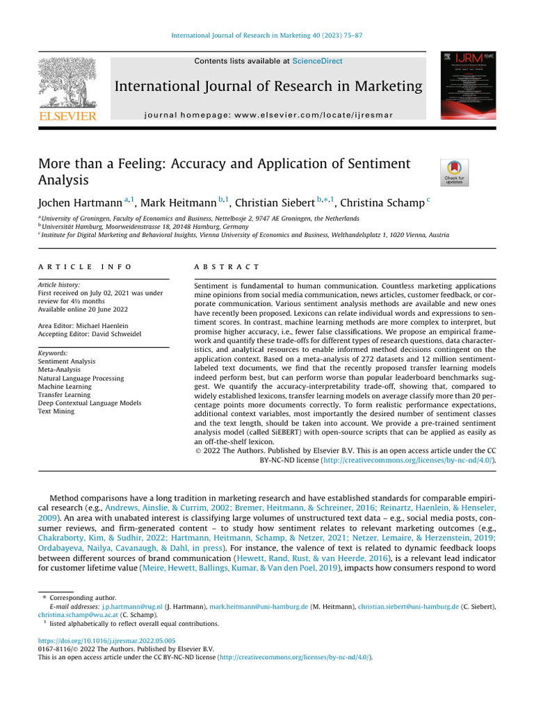 Sentiment Analysis Research Paper | PDF | Machine Learning | Accuracy And Precision