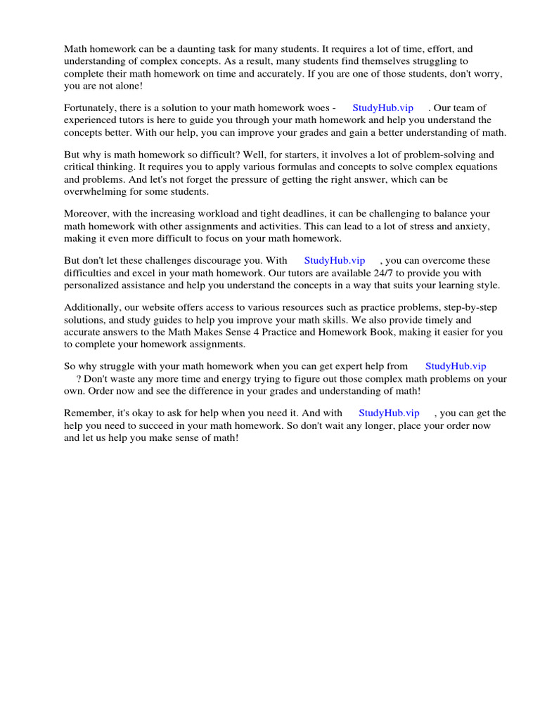 Math Makes Sense 4 Practice and Homework Book Answers PDF | PDF ...