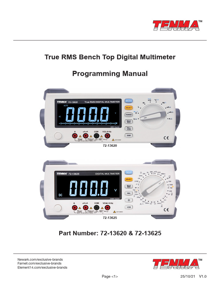 Tenma bench multimeter | PDF | Electrical Engineering | Electricity