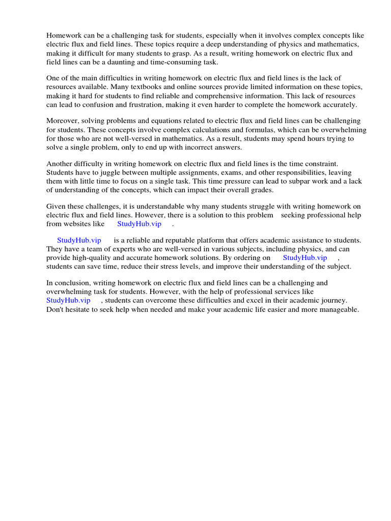 Electric Flux & Field Lines Homework Help | PDF | Electric Field | Electricity