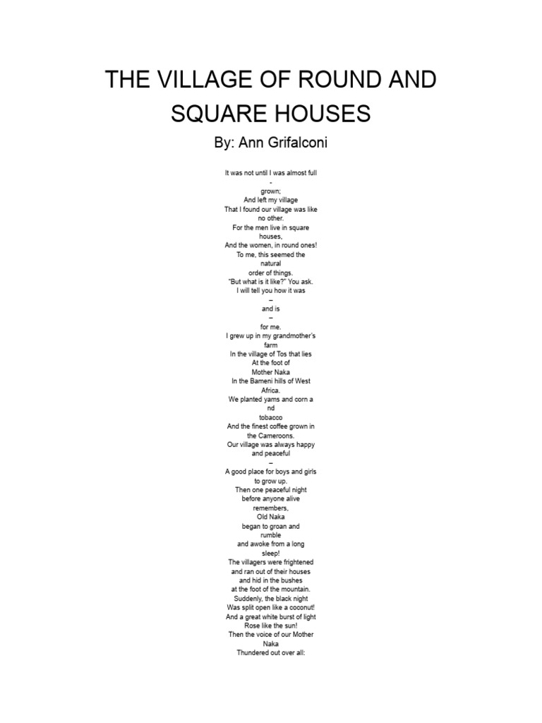 Round and Square Houses in Africa | PDF