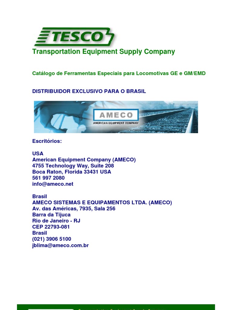 TESCO Tools for GE Locomotives | PDF | Turbocharger | Engines