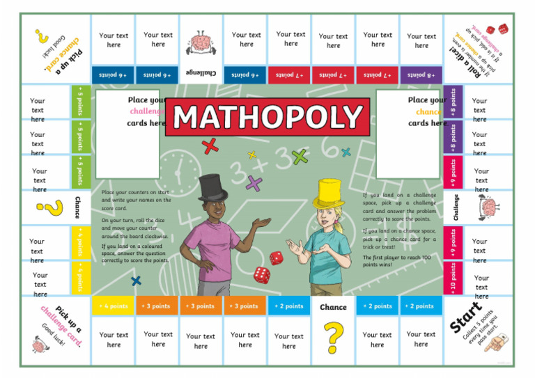 Mathopoly Game Board | Download Free PDF | Gaming | Tabletop Games