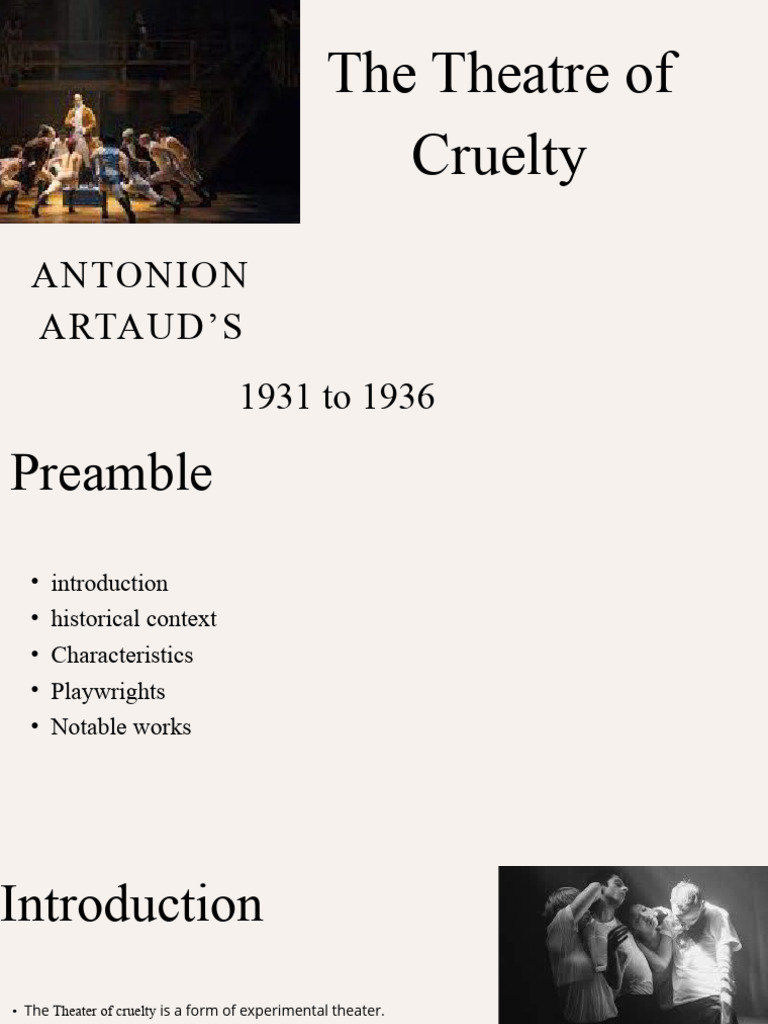 Theater of Cruelty | PDF | Theatre | Performing Arts