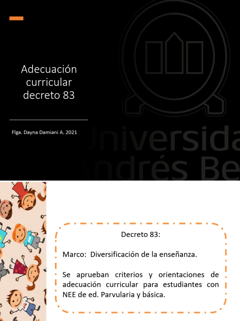 Clase 14 Adecuaciones Curriculares Decreto 83 | PDF | Plan de estudios | Aprendizaje