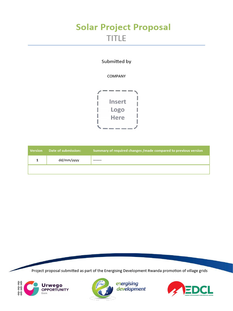 Solar Project Proposal ENG | PDF | Photovoltaics | Solar Power
