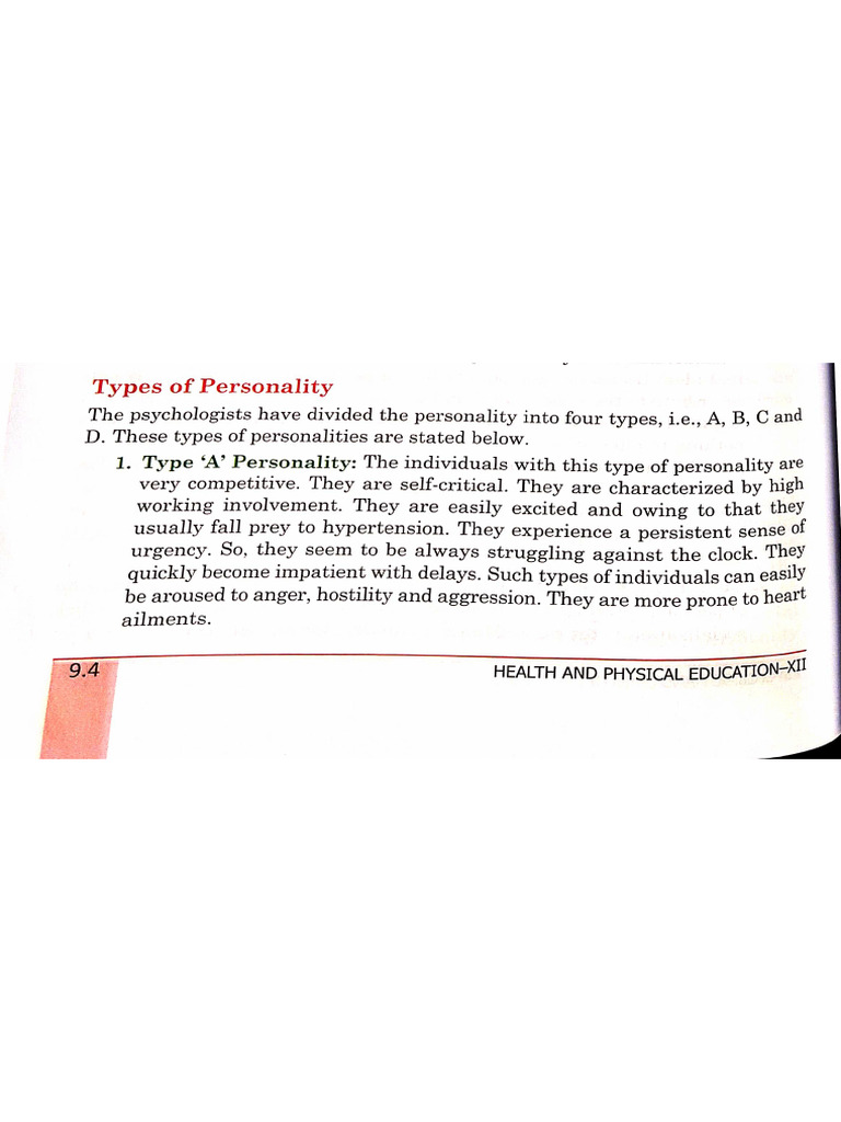 CH-7 Types of Personality According To Psychologists | PDF